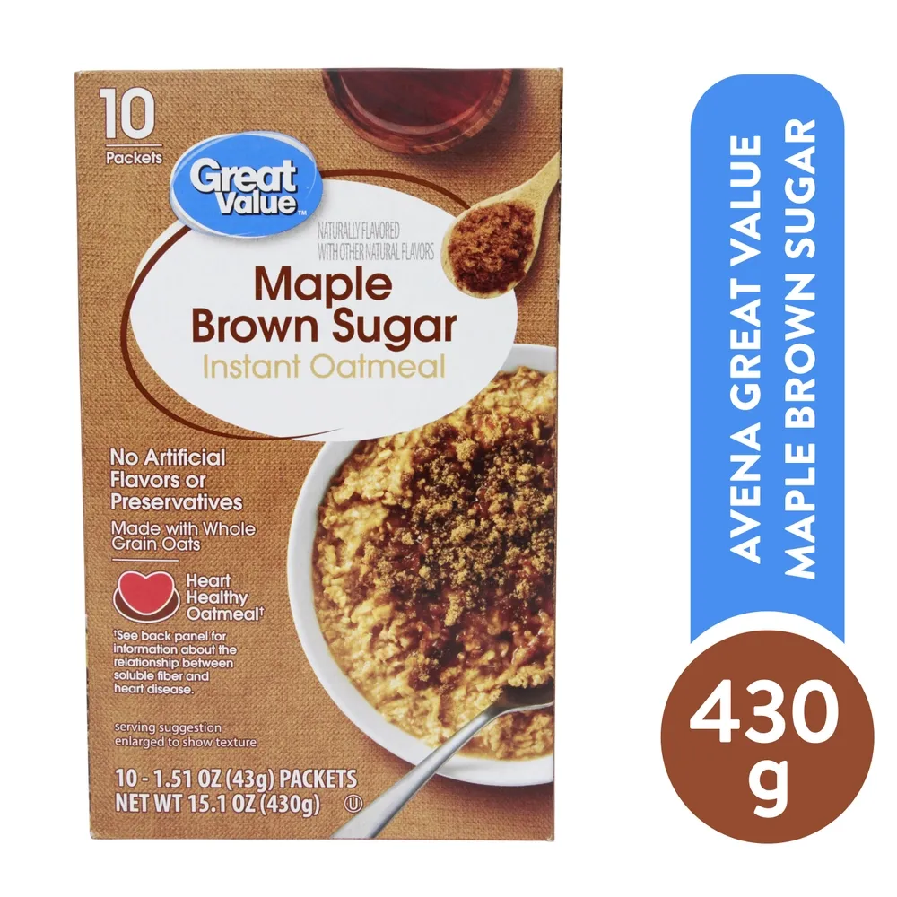 Comprar Avena Great Value Maple Brownsugar 430g | Walmart Costa Rica - Masxmenos | Costa Rica