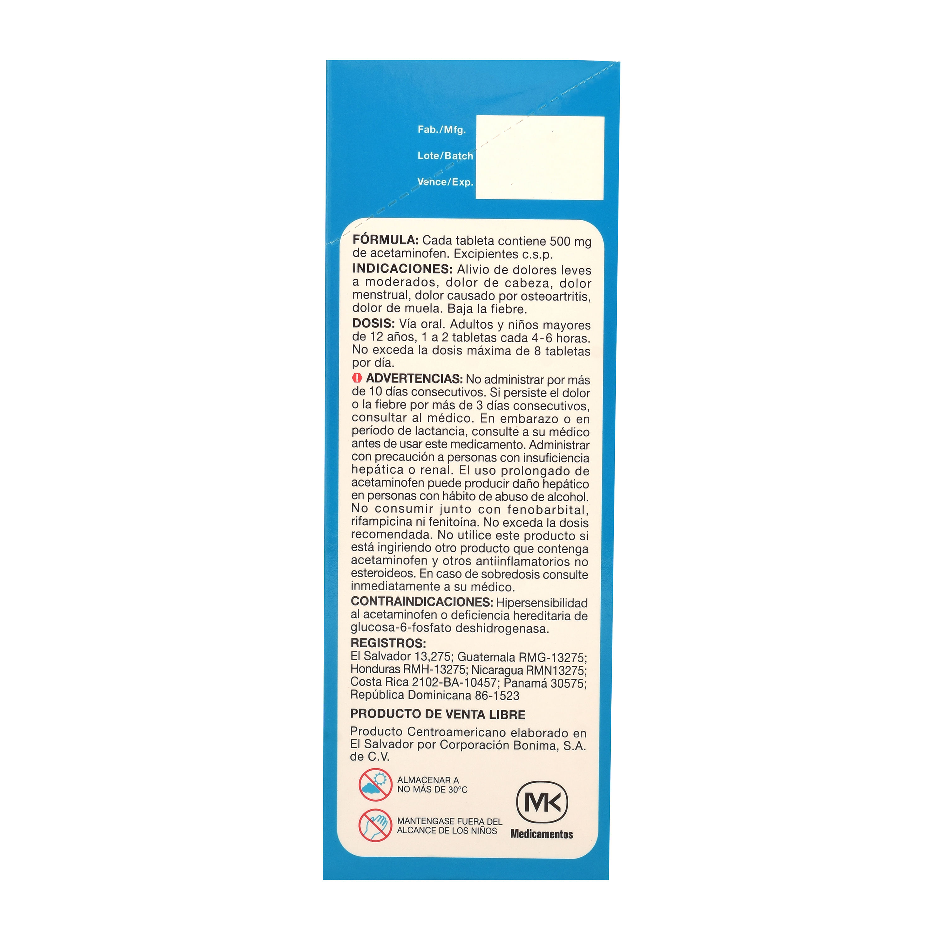 Comprar Acetaminofén Mk 500 Mg, Precio indicado por unidad | Walmart ... Comprar Acetaminofén Mk 500 Mg, Precio indicado por unidad | Walmart ...
