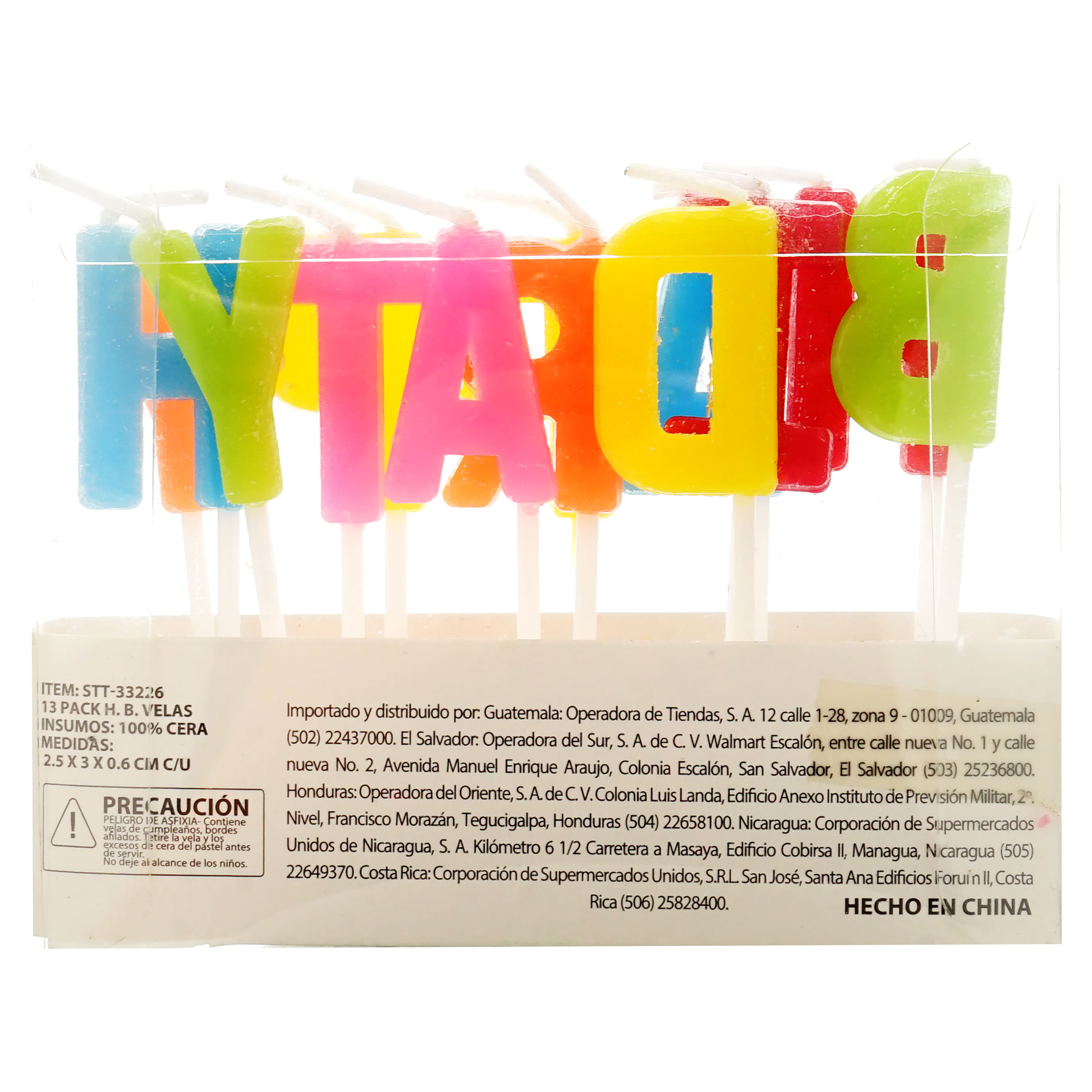 Pack 13 Velas Letras Happy Birthday - Walmart | Costa Rica