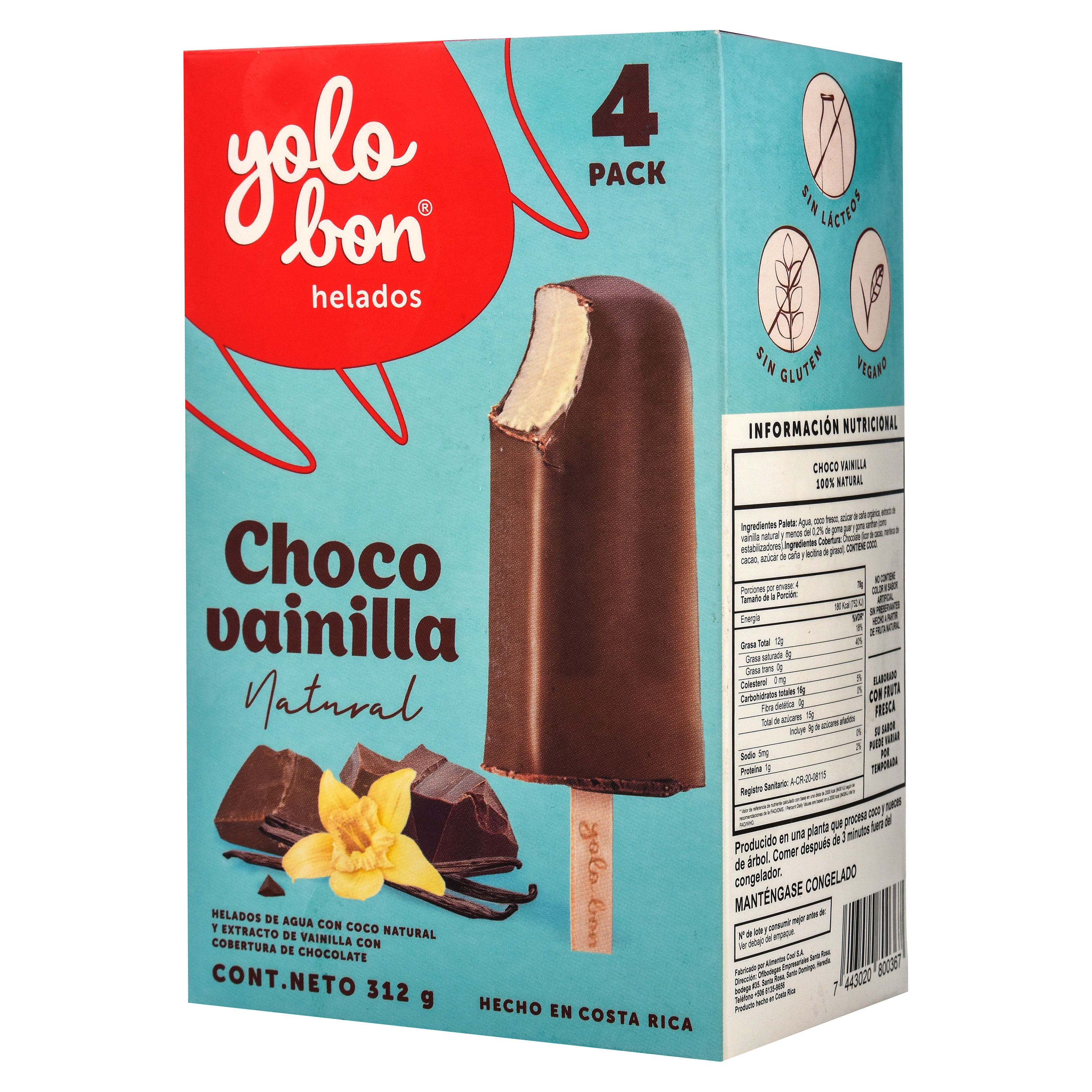 Comprar 4 Pack Helado Choco Vainilla -312gr | Walmart Costa Rica