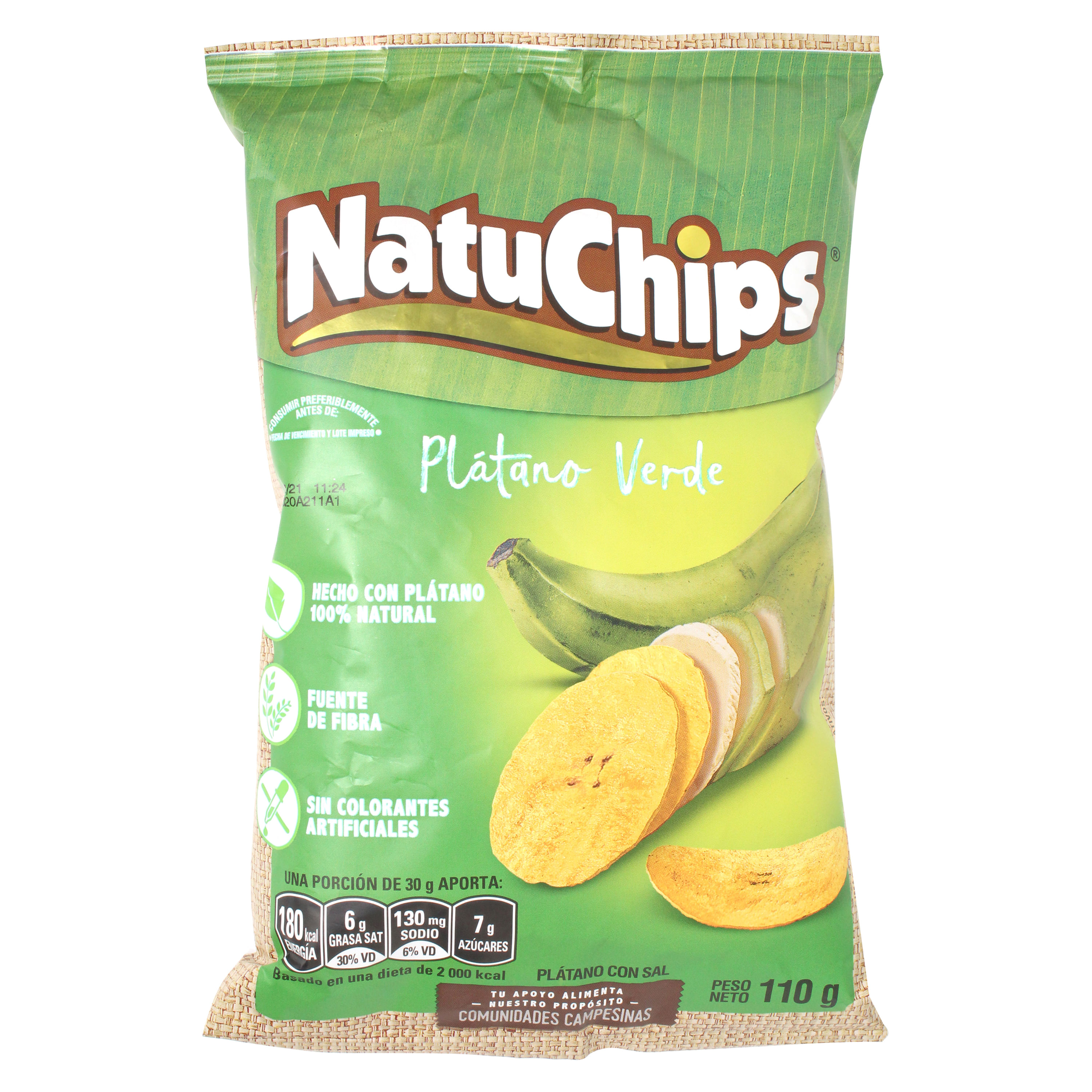 Snack Natuchips Platano Verde -110gr