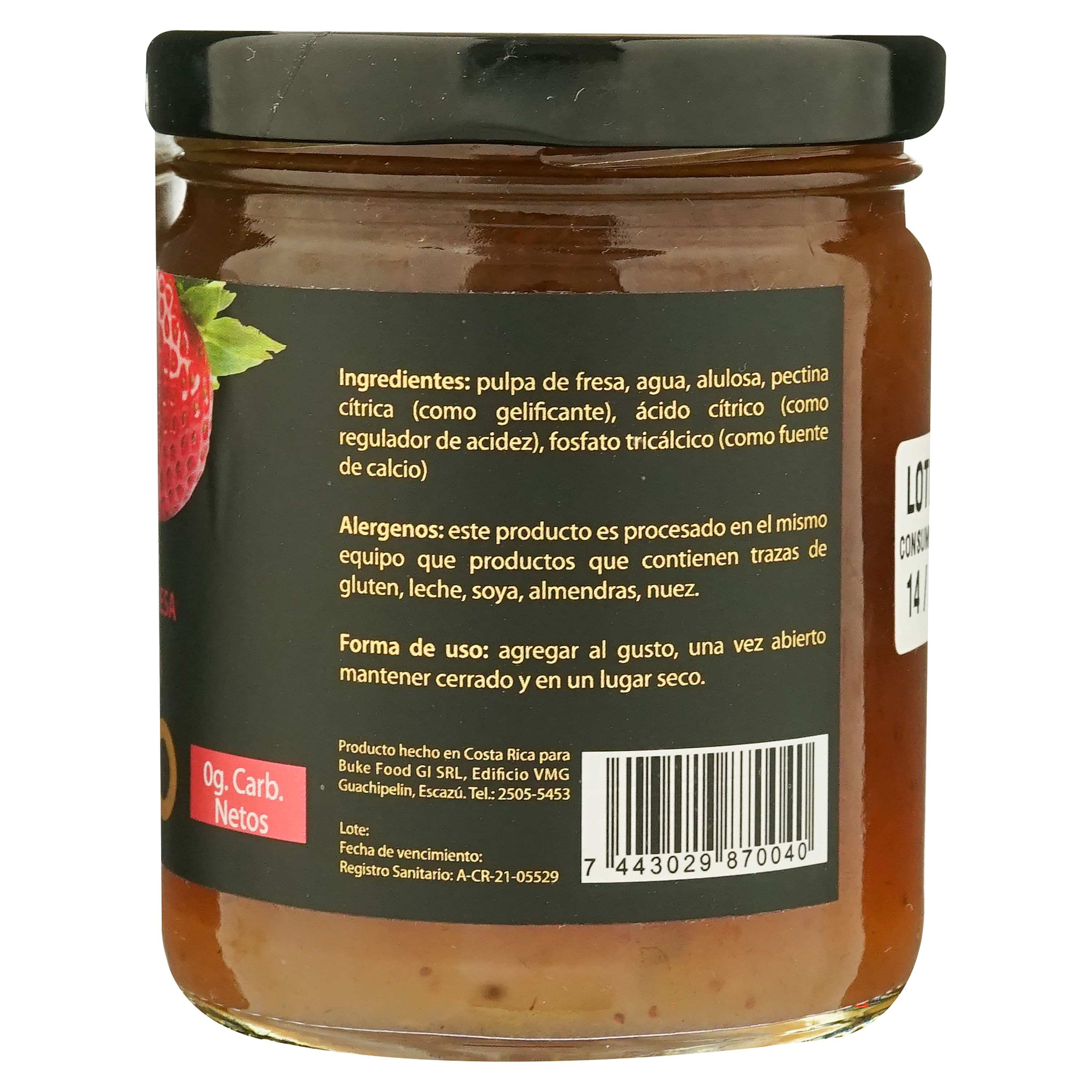 Mermelada Hello Keto Fresa -280gr