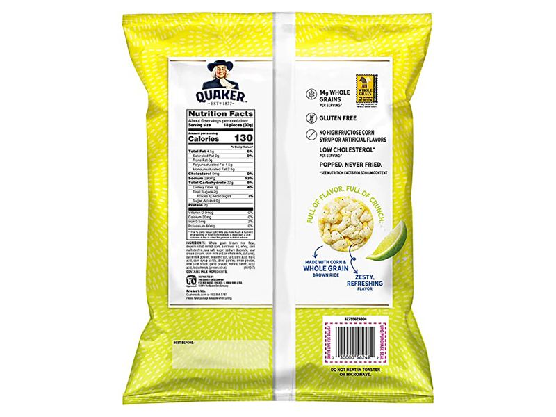 Snacks Quaker Mini Rice Crisps Salt Lime -172gr