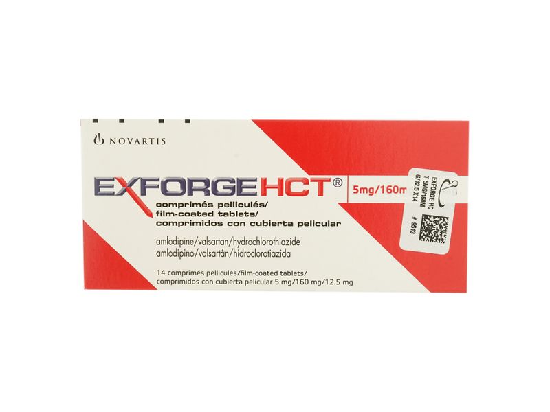 ComprarExforge Hct Novartis 5 Mg/160 Mg/12.5Mg X14 Comprimidos ...