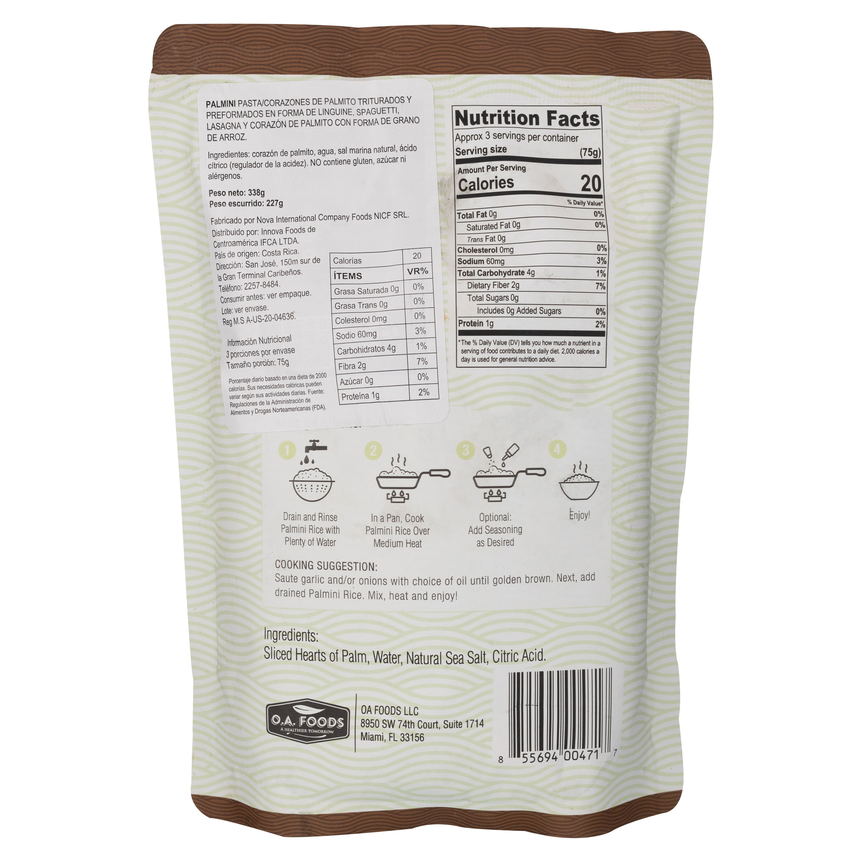 Comprar Pasta Palmito Palmini Arroz - 338gr | Walmart Costa Rica ...