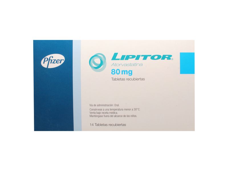 S-Lipitor Pfizer 80 Mg 14 Tabletas