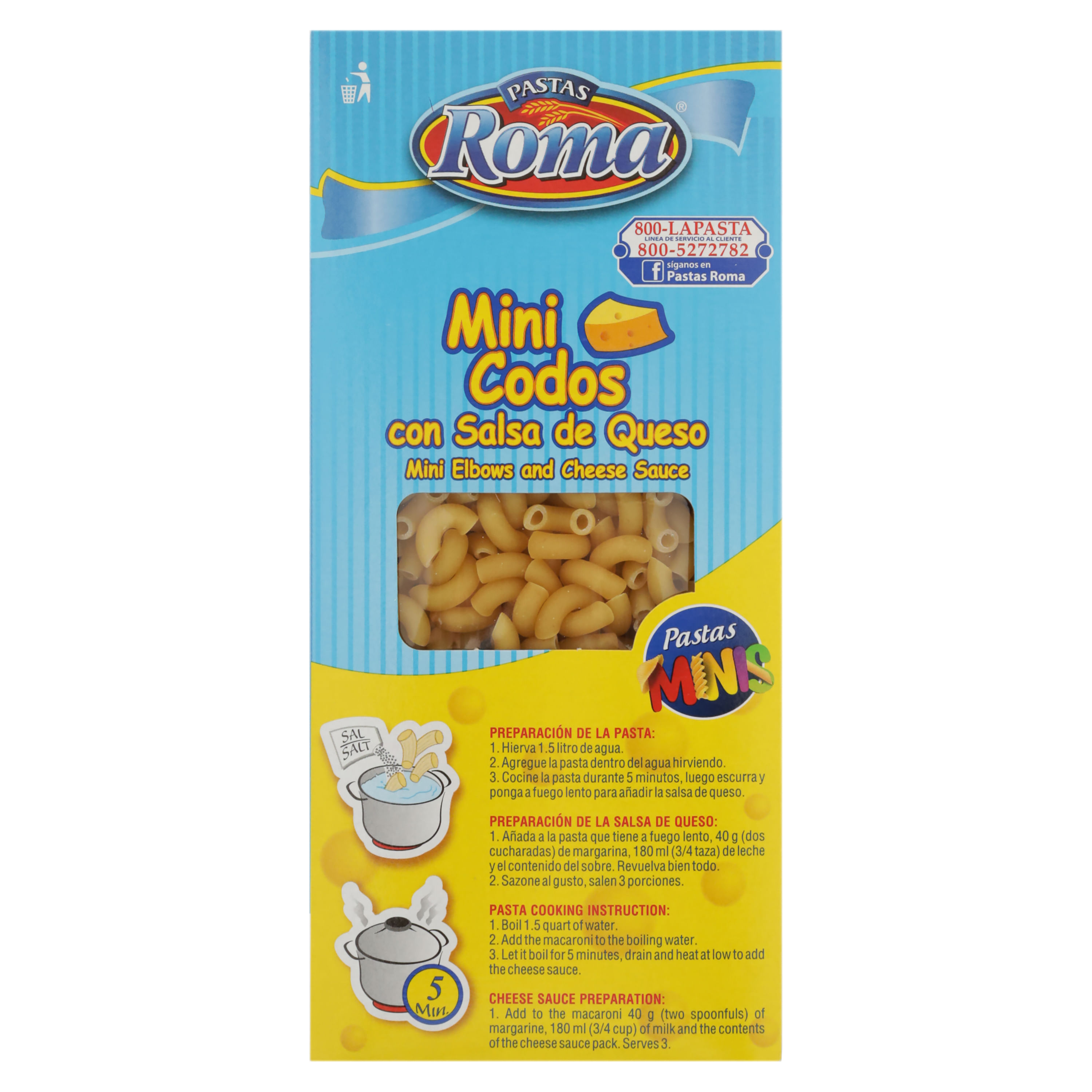 Comprar Pasta Roma mini codos con salsa de queso - 200 g | Walmart ...