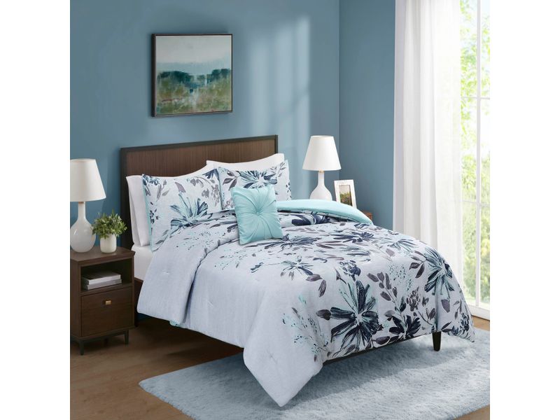 Comprar Edredón Hotel Style color azul tamaño king -4pzas | Walmart ...