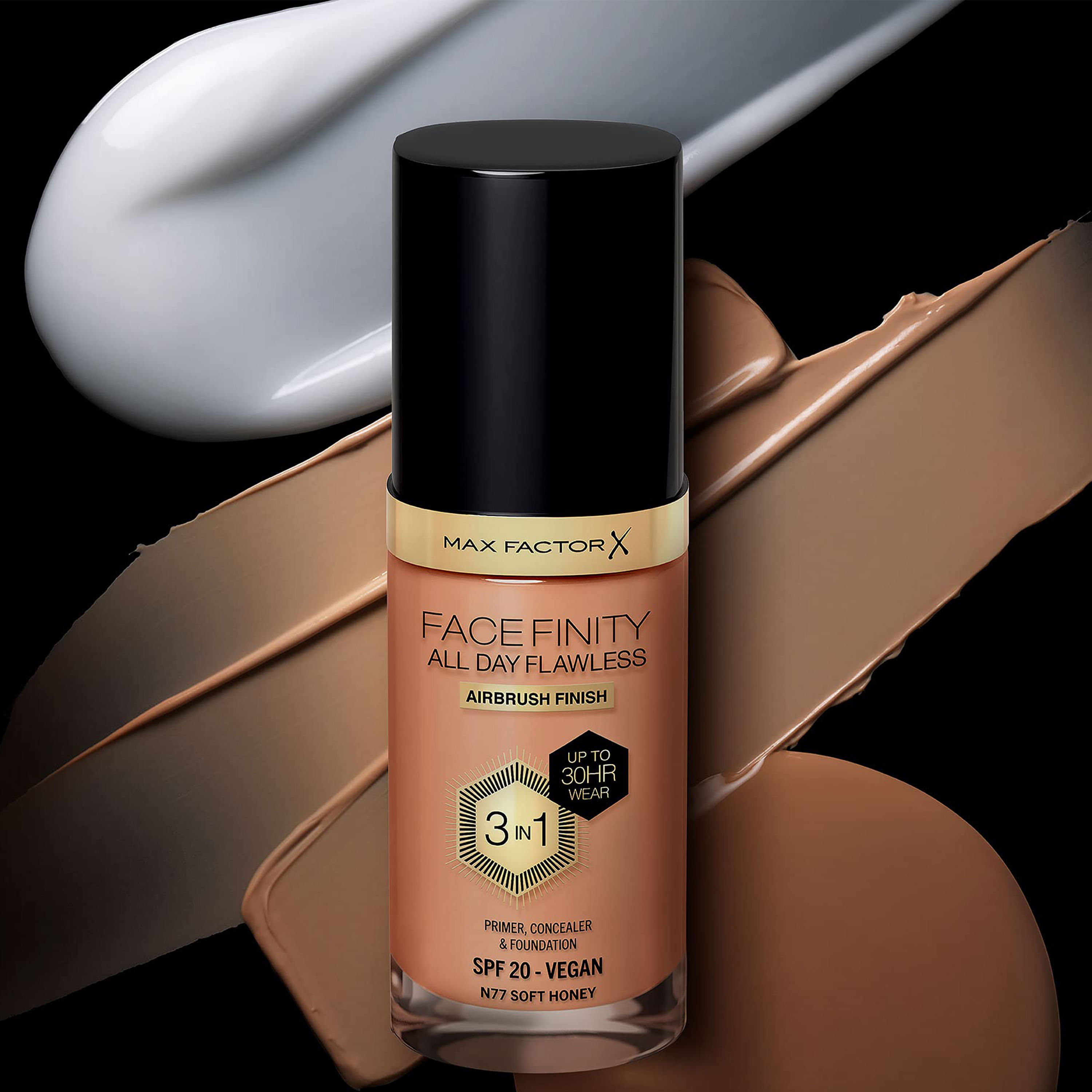 Base Maxfactor Facefinity 77Honey 30Ml