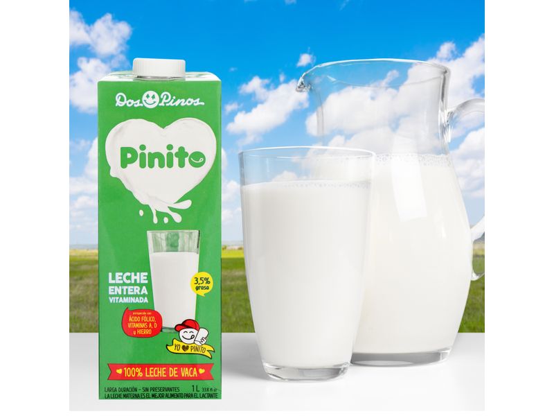 Comprar Leche Dos Pinos Entera Pinito 3.5% Grasa 4 Pack - 1Lt | Walmart ...