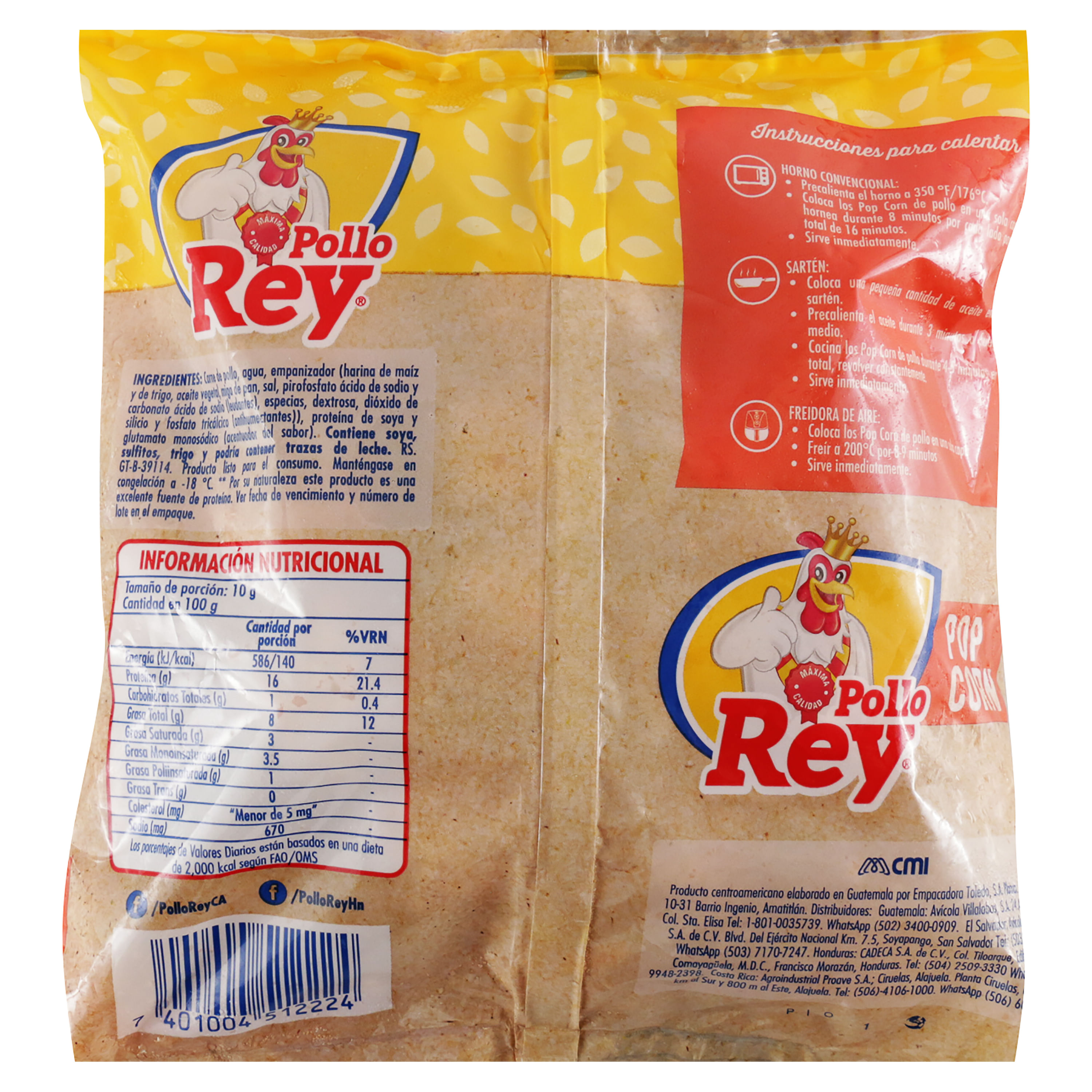 Comprar Pollo Rey Pop Corn -400gr | Walmart Costa Rica