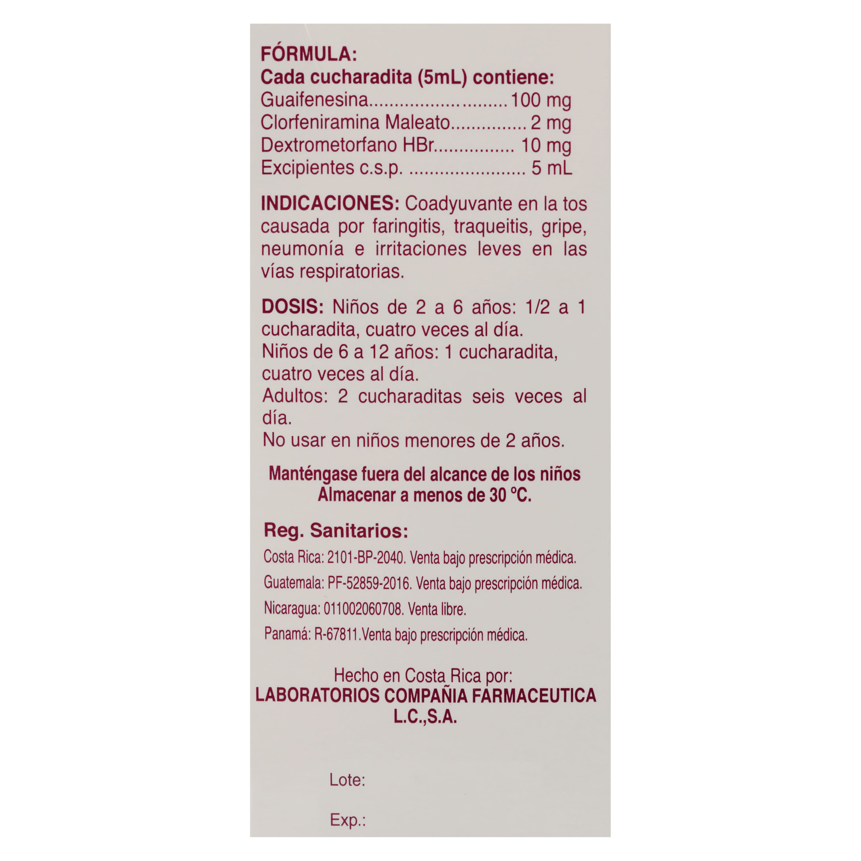 Comprar Jarabe Sedex 120 ml | Walmart Costa Rica - Masxmenos | Costa Rica