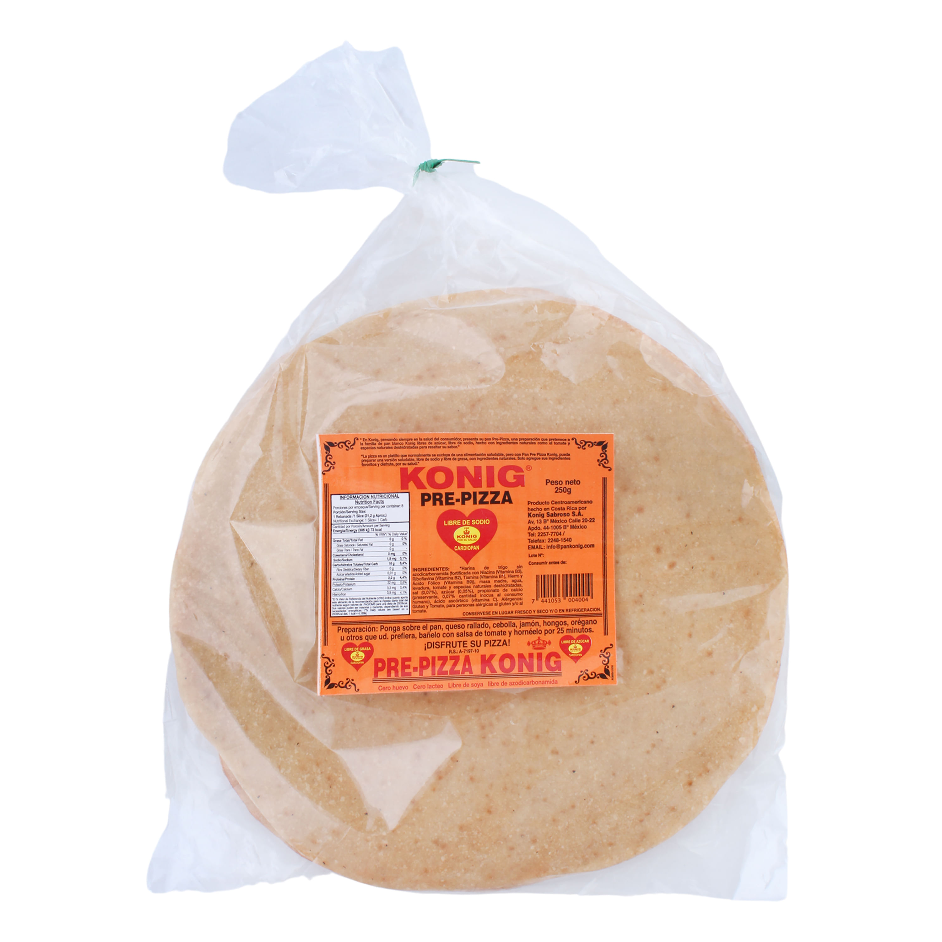 Comprar Pan Konig pre pizza sin huevos ni lácteos - 200 g | Walmart ...