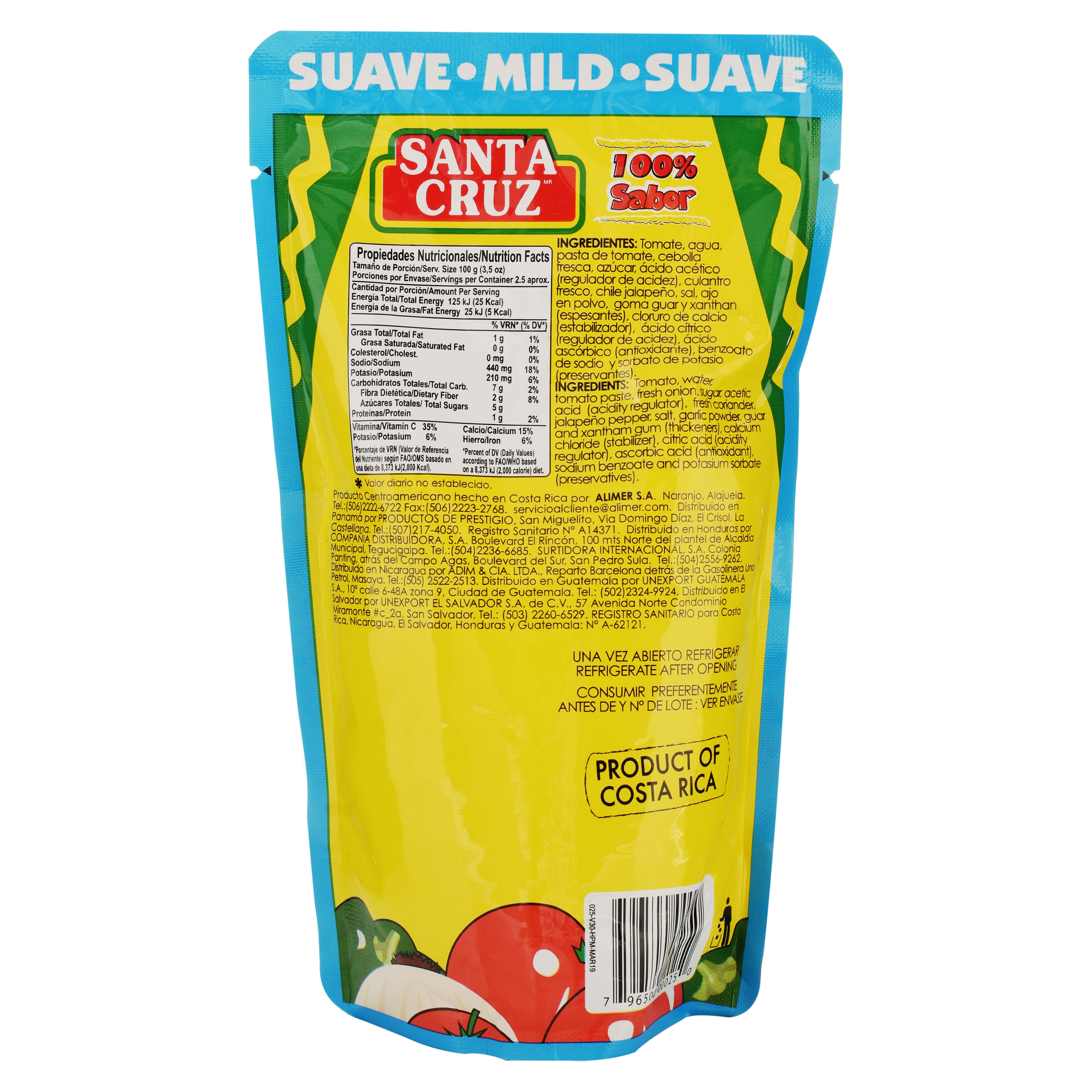 Comprar Salsa Santa Cruz Chunky Suave - 250gr | Walmart Costa Rica ...