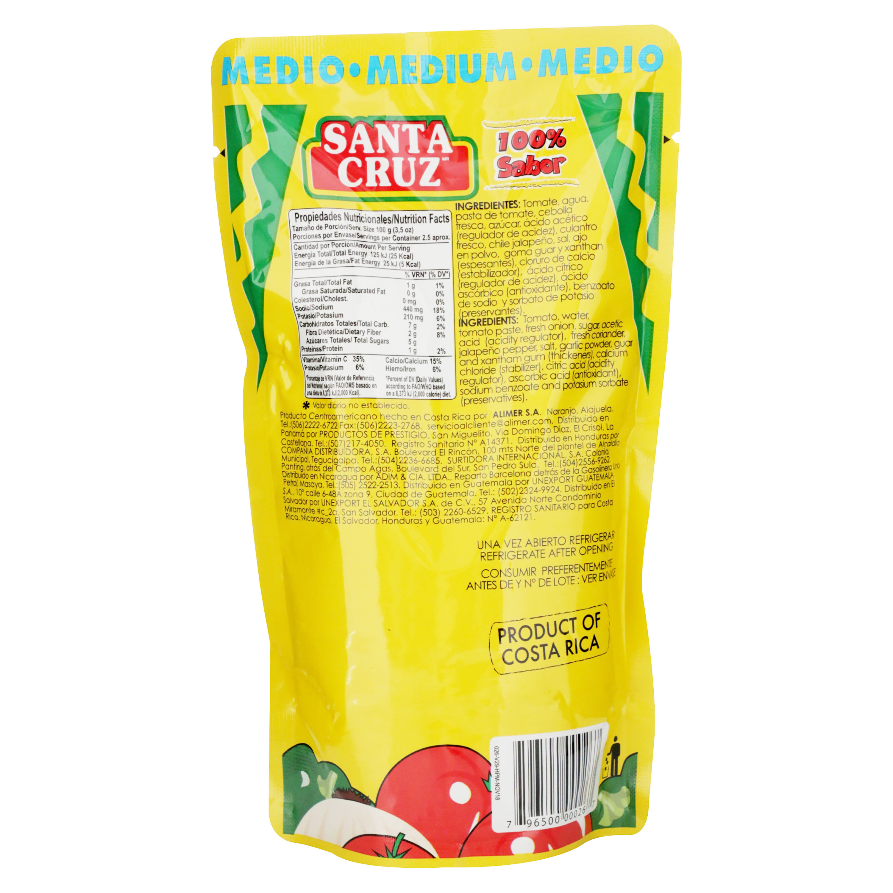 Comprar Salsa de tomate Santa Cruz chunky picante media - 250 g ...
