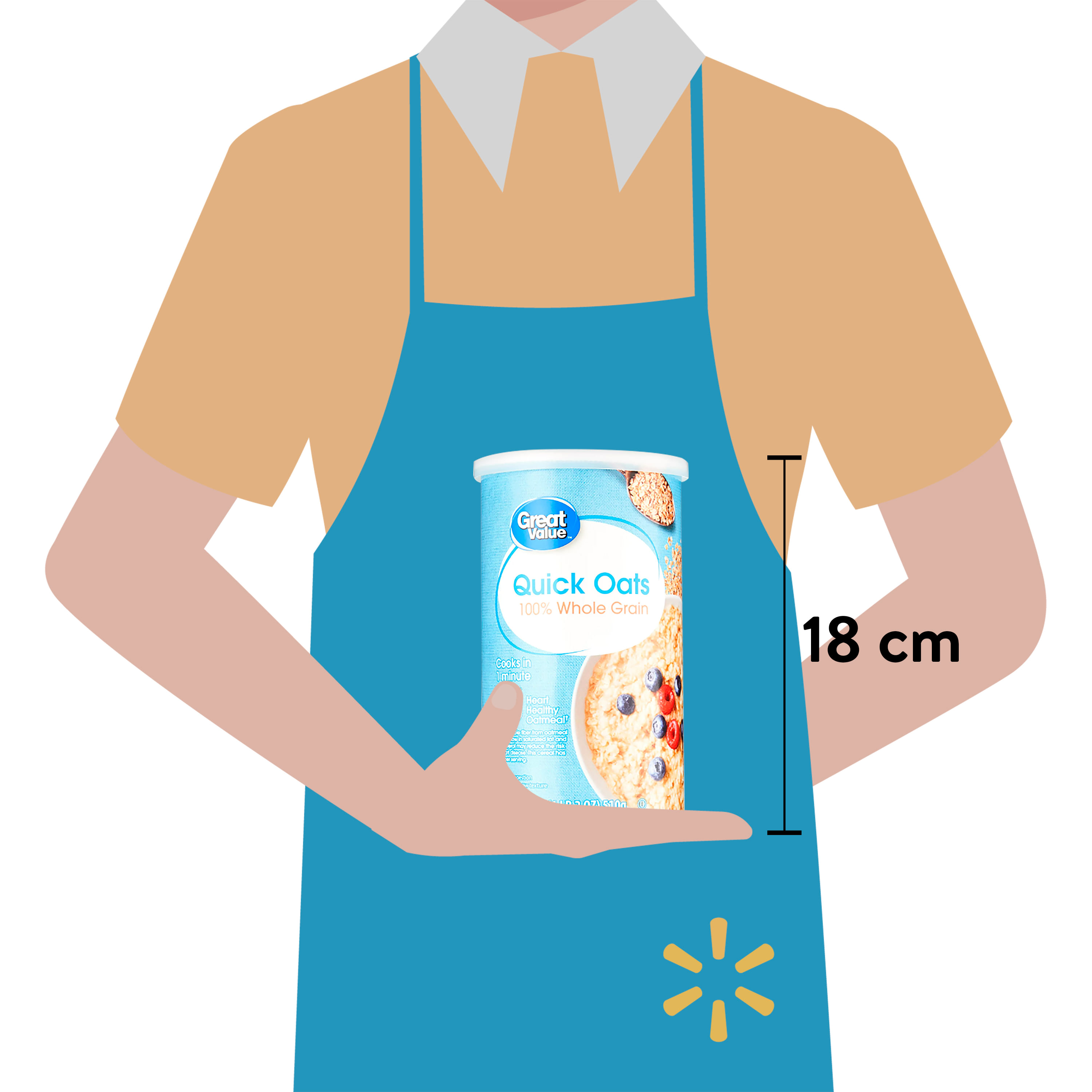 Comprar Avena Great Value quick oats - 510 g | Walmart Costa Rica ...