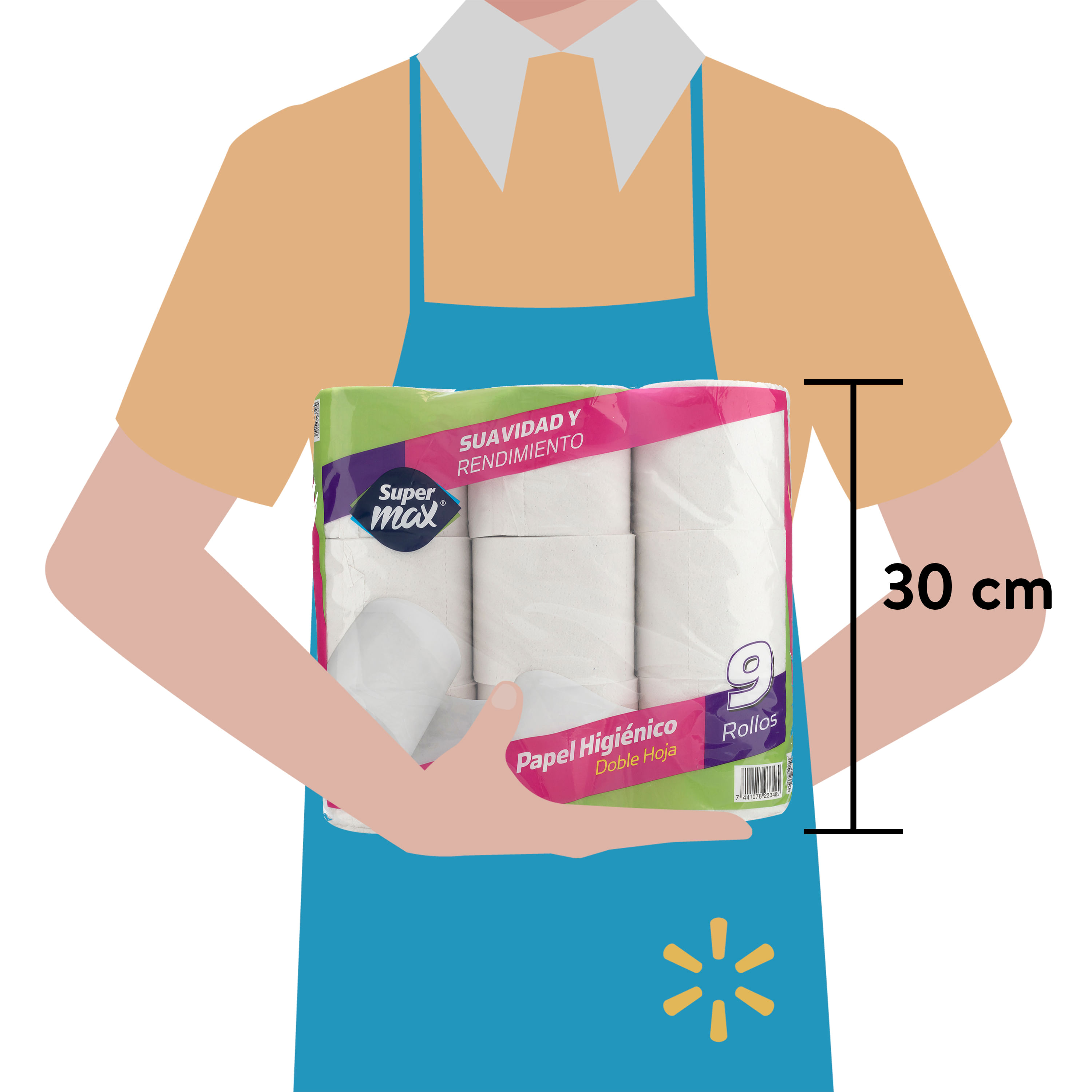 Comprar Papel Higiénico Supermax 330 Hojas Dobles 9 Rollos Walmart