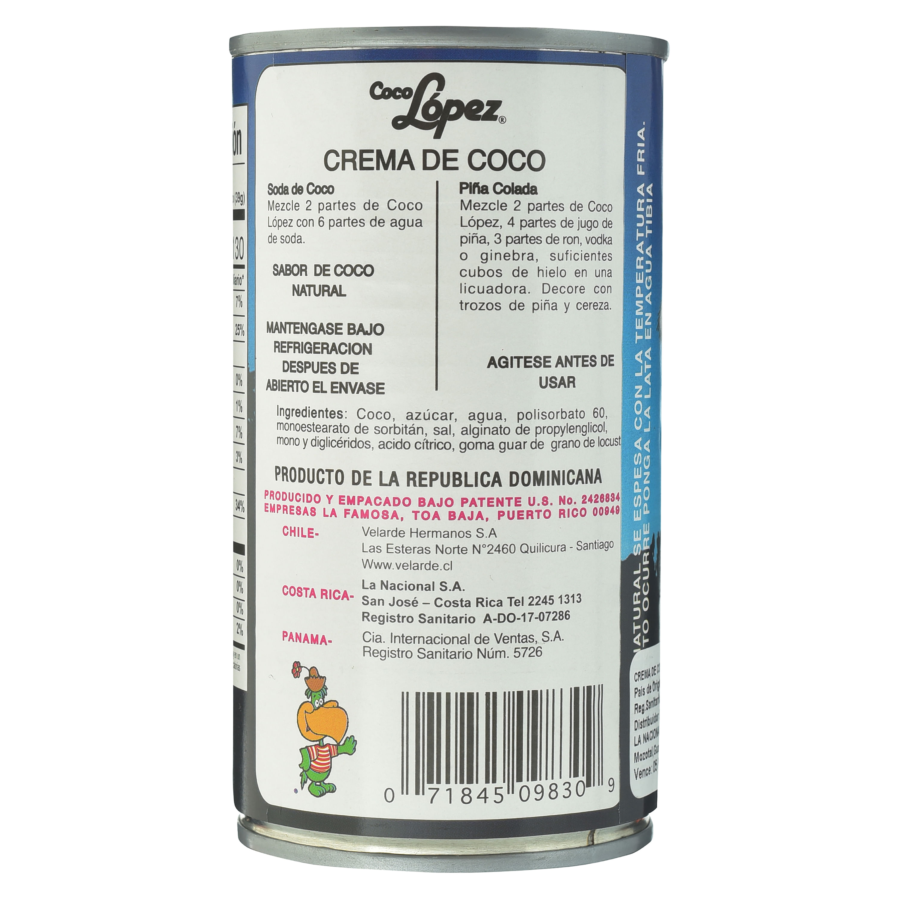 Comprar Crema De Coco Lopez Lata - 425gr | Walmart Costa Rica - Walmart | Costa Rica