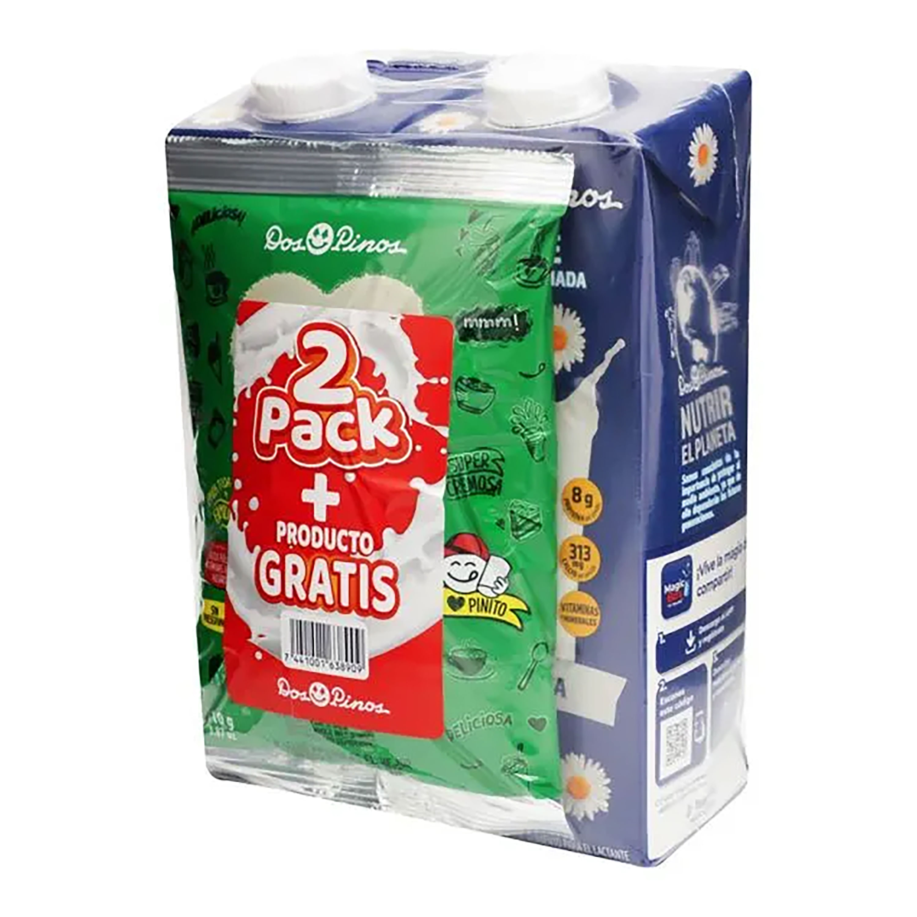 2 Pack Leche Dos Pinos UHT Edge -2000ml