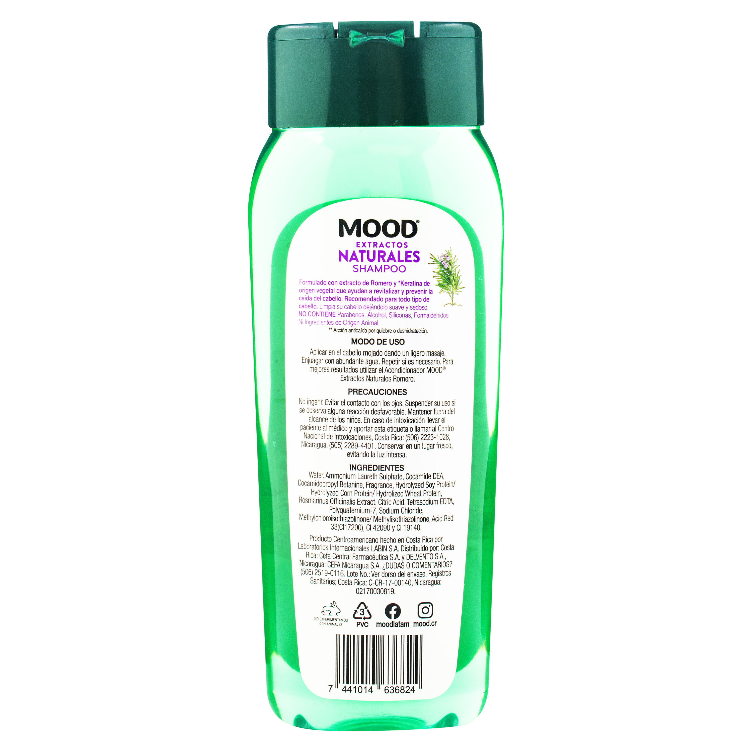 Comprar Shampoo Mood Extractos Naturales Romero -425 ml | Walmart Costa Rica - Walmart | Costa Rica