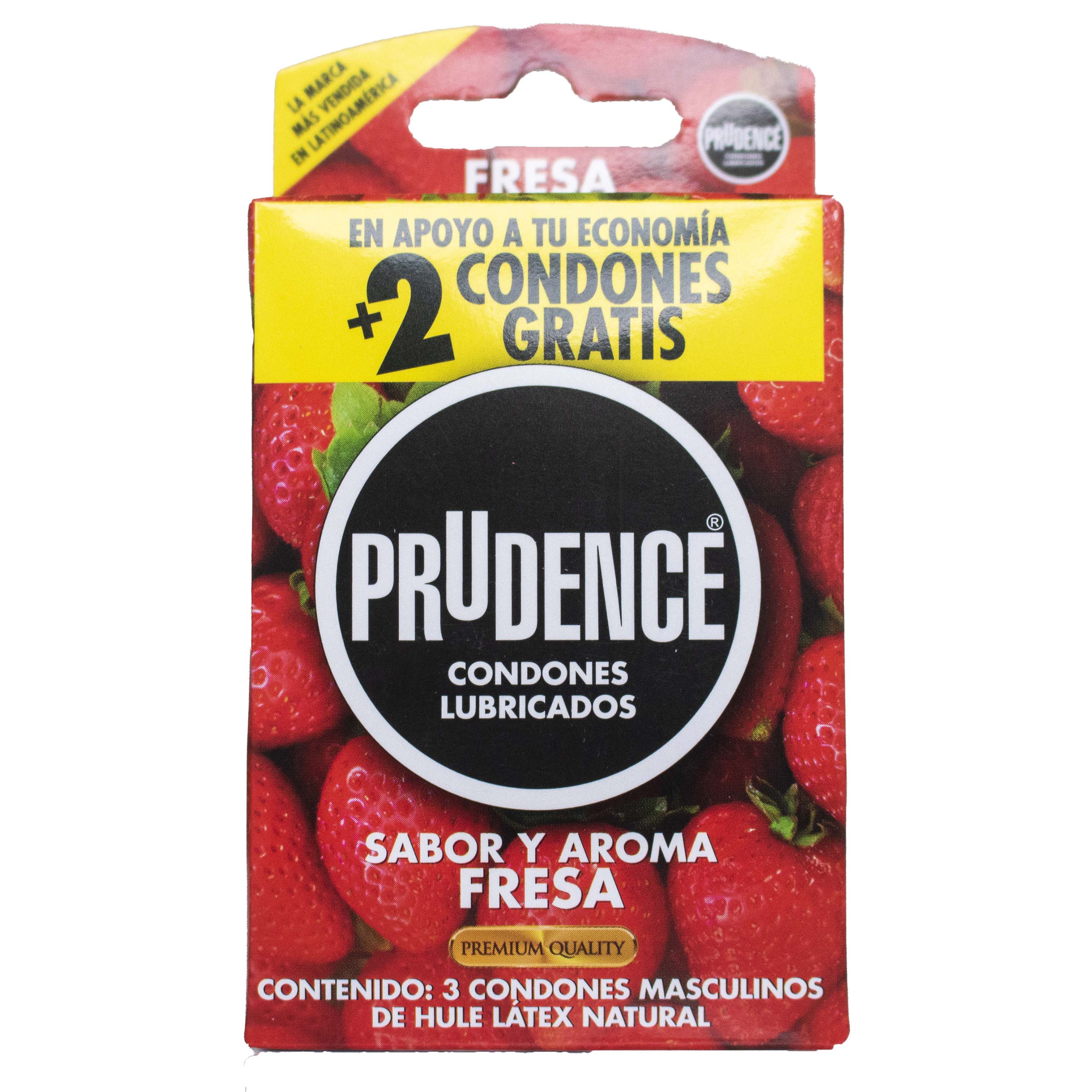 Comprar Condones Lubricados Prudence Sabor Y Aroma Fresa - 3Uds ...