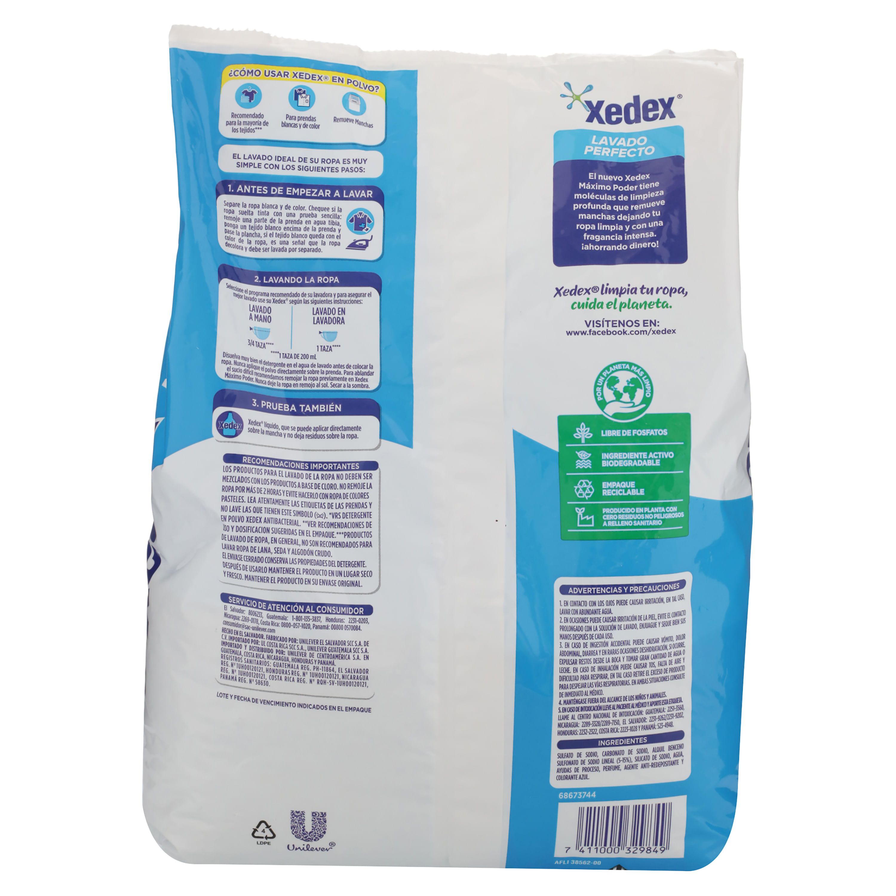 Comprar Detergente Xedex Máximo Poder -800gr | Walmart Costa Rica ...