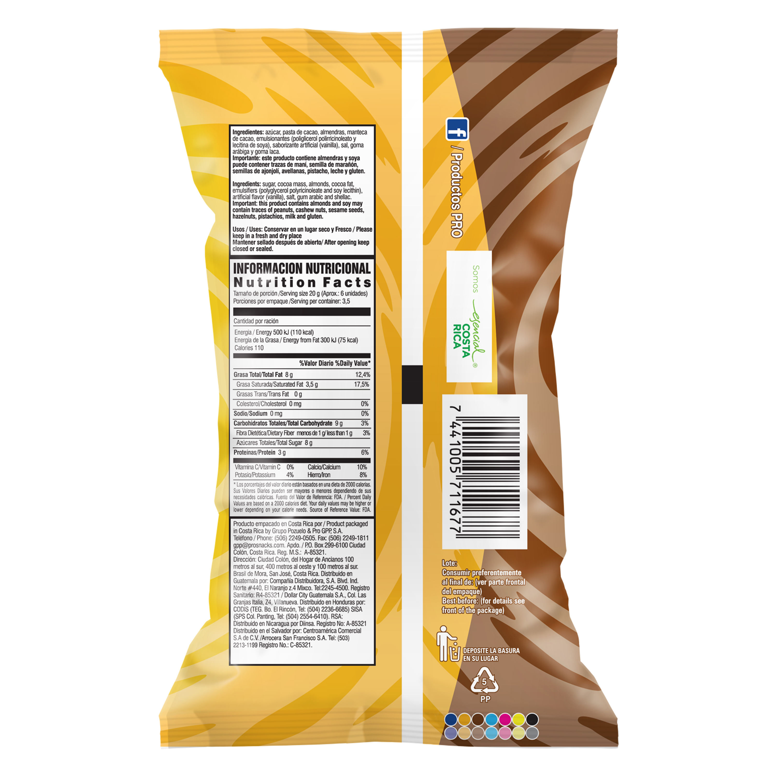 Comprar Semilla Pro almendra chocolate oscuro -70 g | Walmart Costa ...