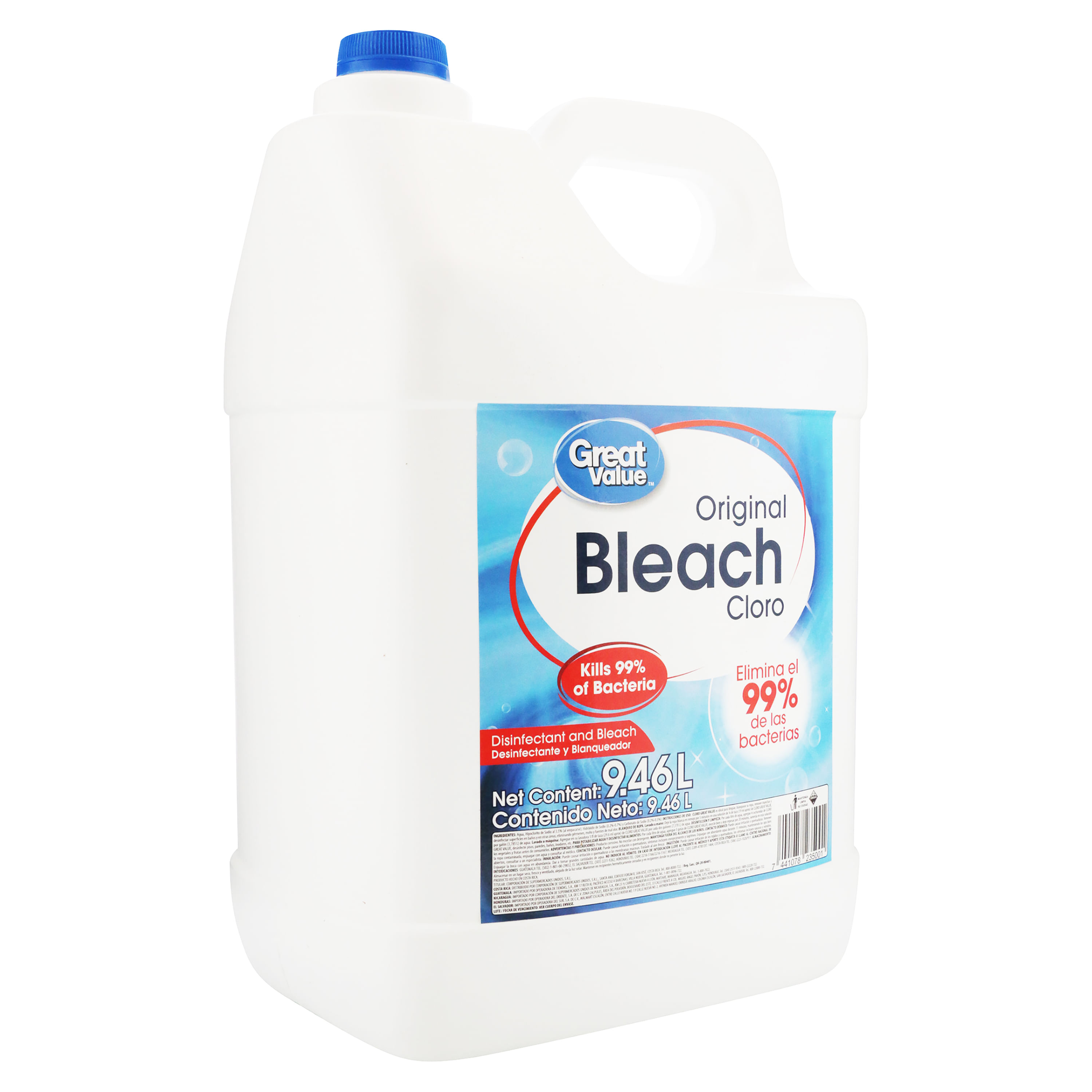 Cloro Great Value original - 9460 ml - Walmart | Costa Rica