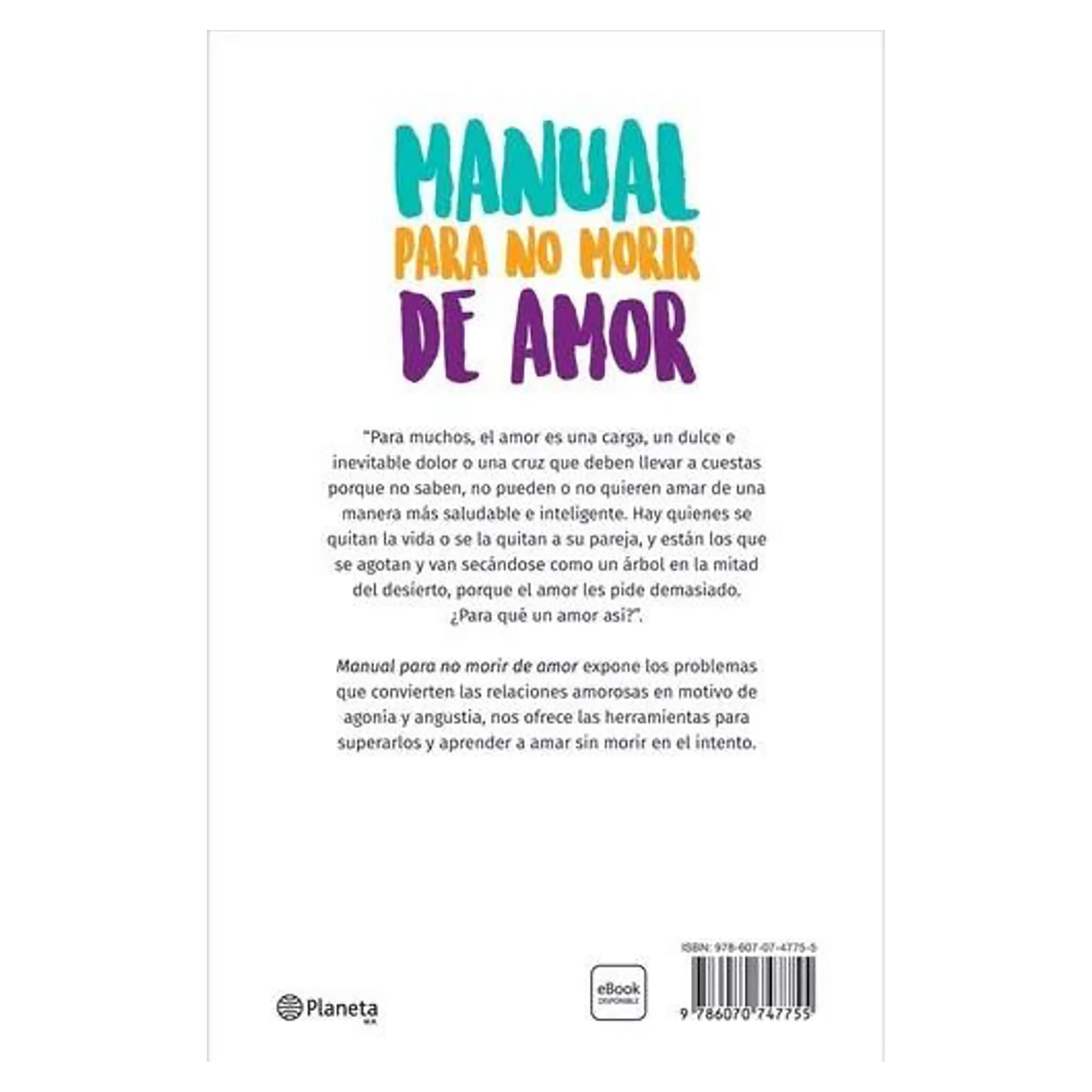 Comprar Libro Manual para no Morir de Amor, Autor Walter Riso | Walmart ...