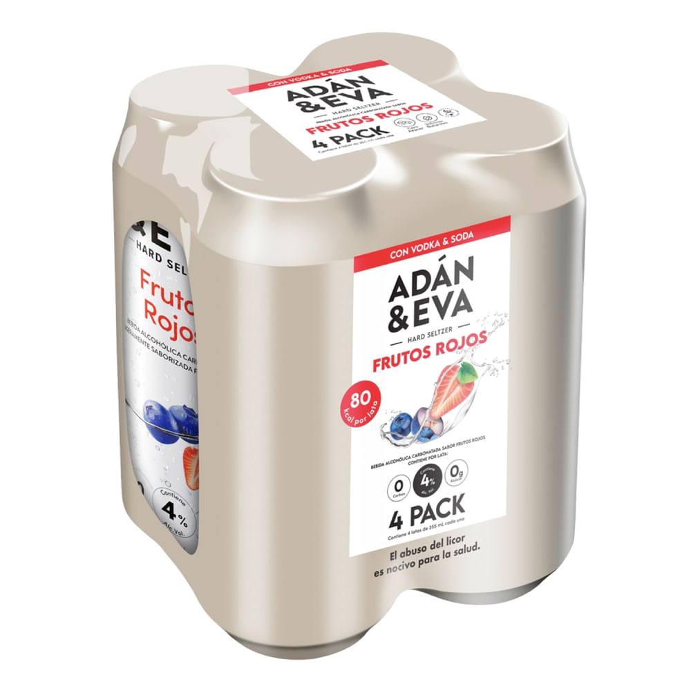 Comprar Bebida Alcohólica Adám&Eva Frutos Rojos 4pack Lata - 355 ml ...