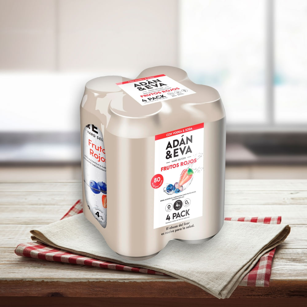 Comprar Bebida Alcohólica Adám&Eva Frutos Rojos 4pack Lata - 355 ml ...