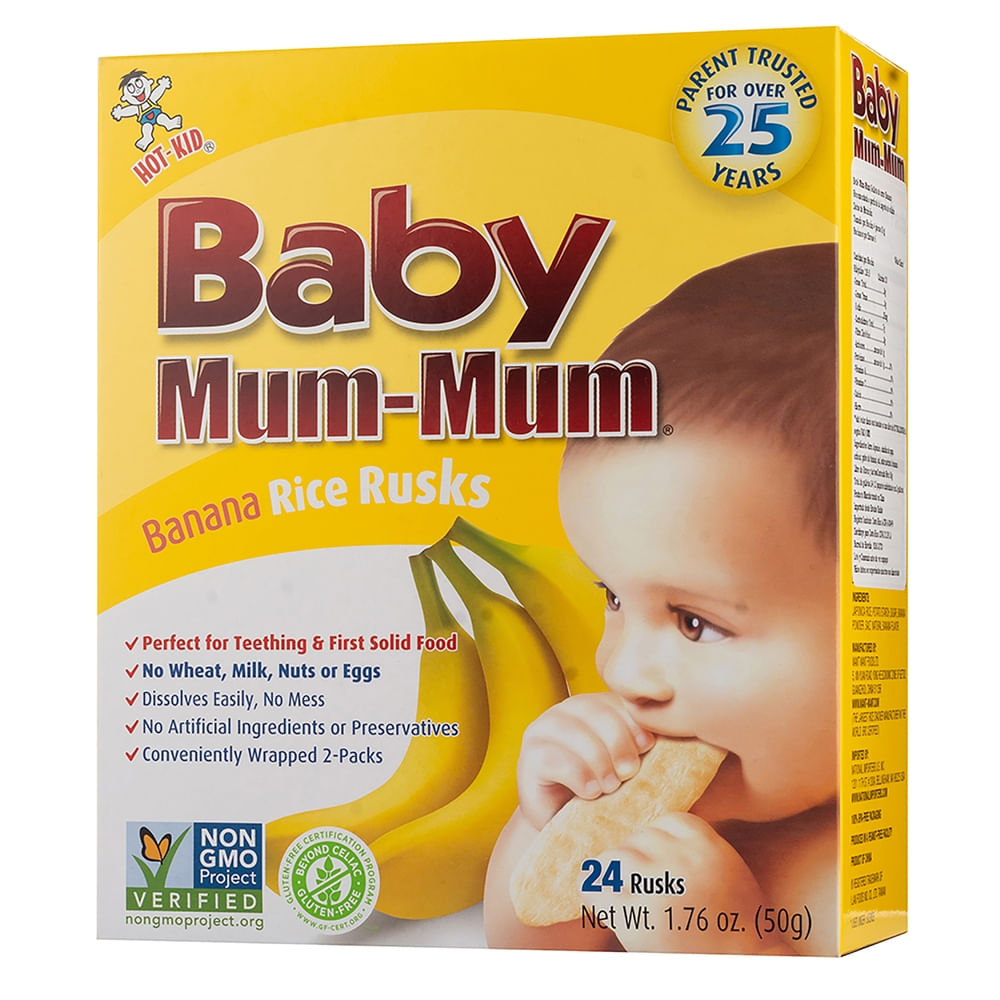 Comprar Galleta Baby Mum Mum Infantil Banana 50gr - 24 Unidades ...