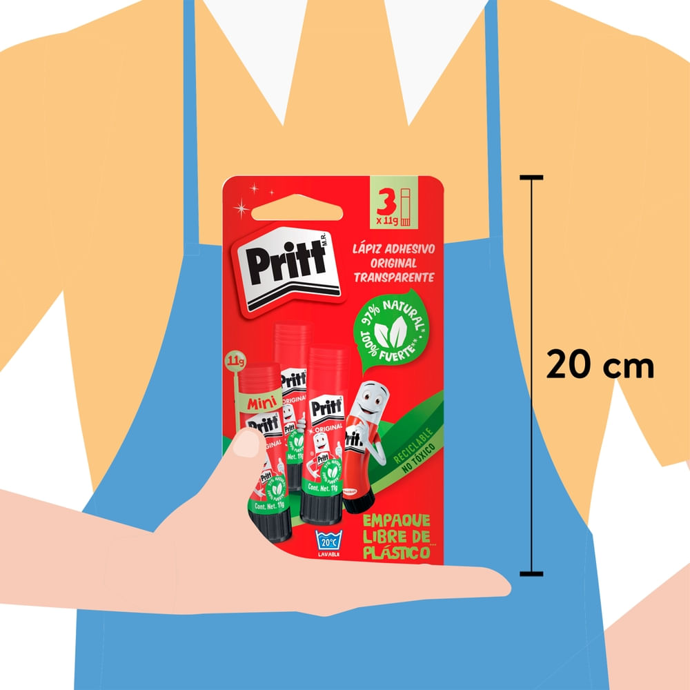 Comprar GomaPritt en Barra lápiz adhesivo 3 piezas - 11 g | Walmart ...