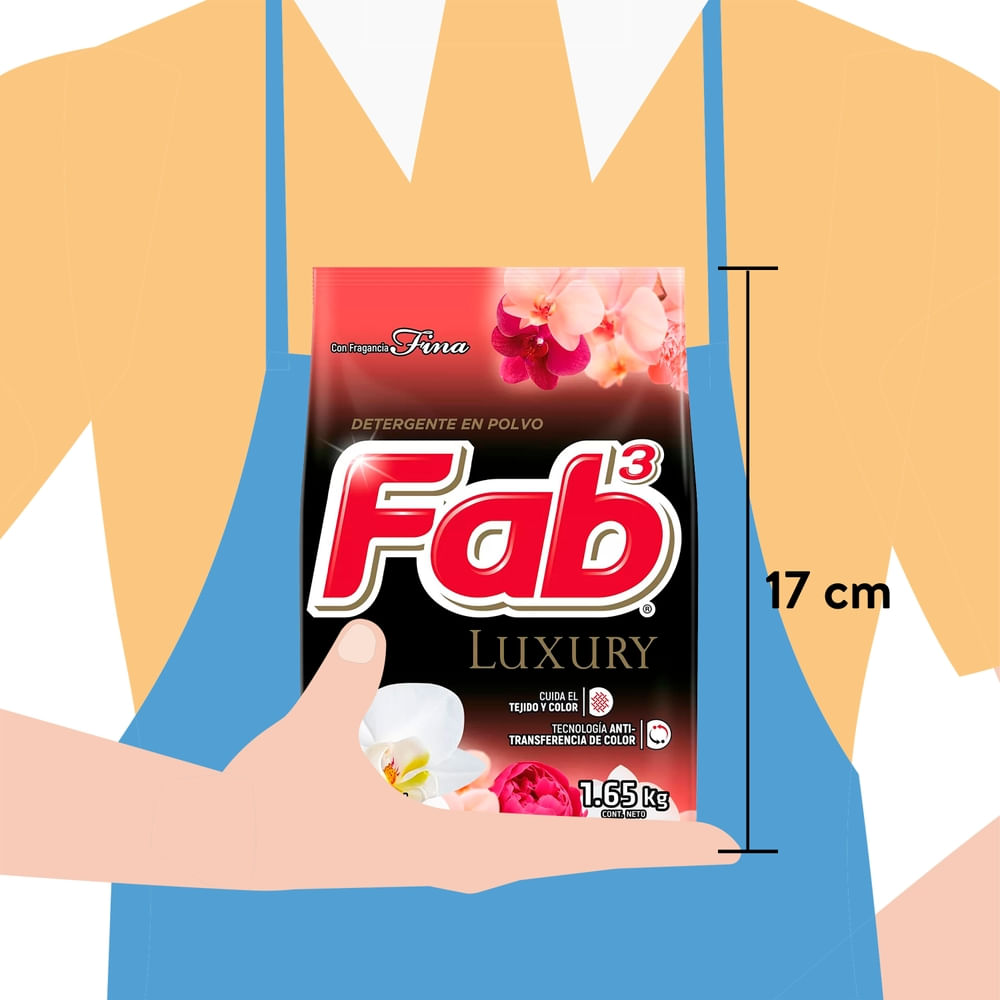 Comprar Detergente en polvo Fab 3 luxury orquídea blanca - 1.65 kg ...