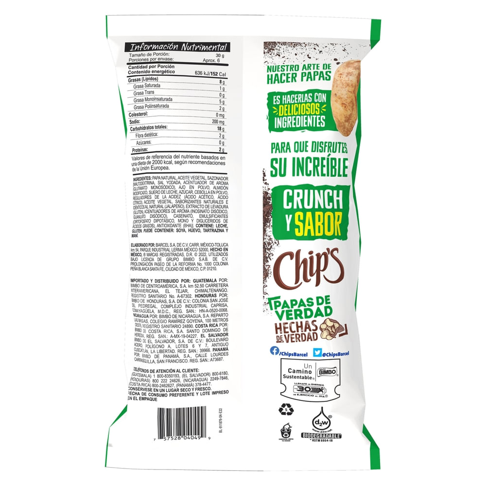 Comprar Snack Chips de papa y Jalapeño-170 g | Walmart Costa Rica ...