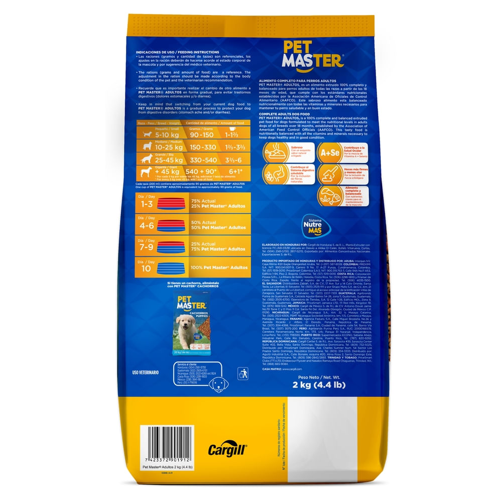 Comprar Alimento Pet Master Perro Adulto, Más 18 Meses - 2kg | Walmart ...