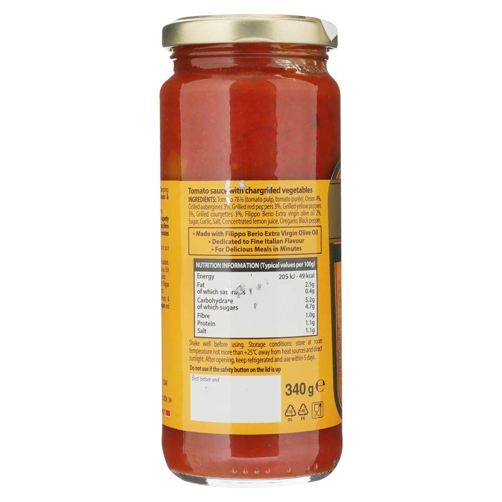 Comprar Salsa Marca Fillipo, Tomate Con Verduras -340 gr | Walmart ...