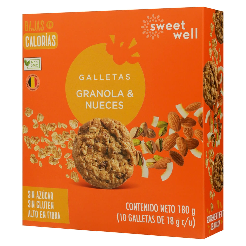 Comprar Galleta Sweet Well granola Libre De Azúcar - 180 g | Walmart ...