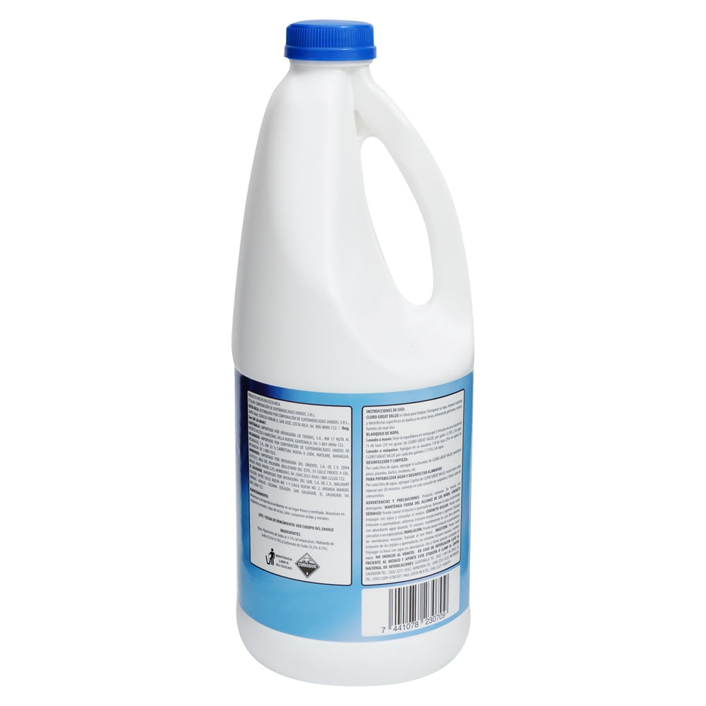 Comprar Cloro regular Great Value medio galón -1892ml | Walmart Costa ...
