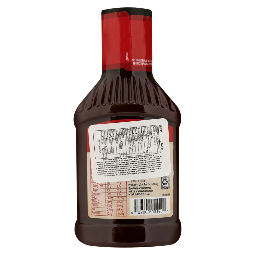 Comprar Salsa Bbq Original Hunts - 510 g | Walmart Costa Rica ...
