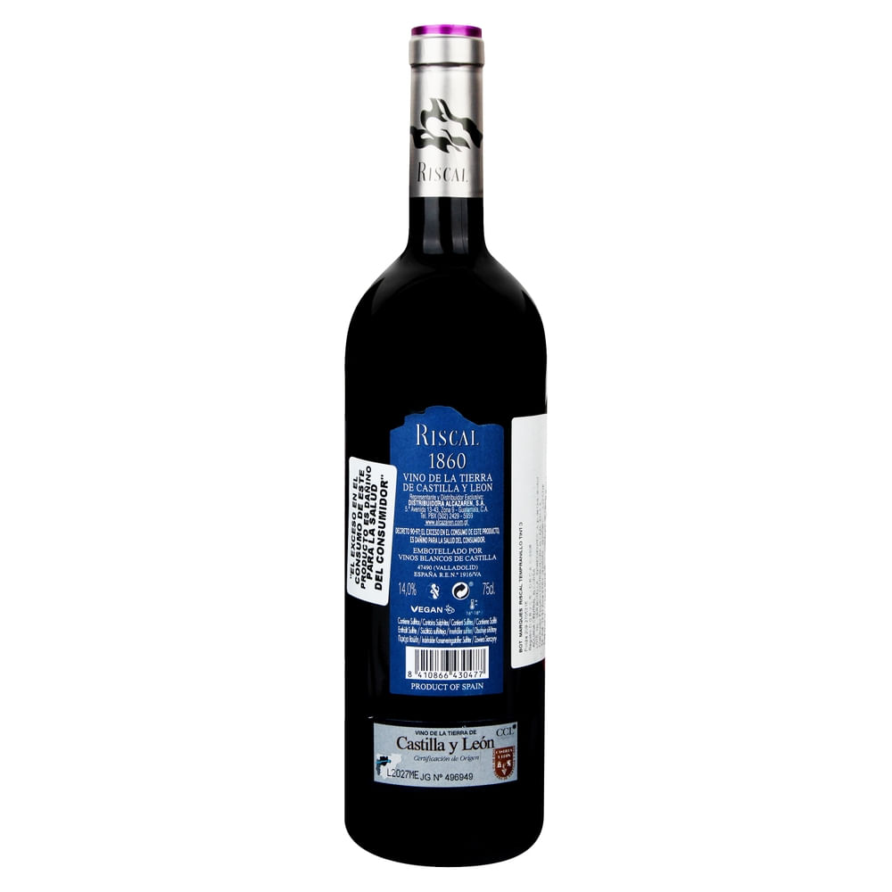 Comprar Vino Riscal tinto tempranillo - 750 ml | Walmart Costa Rica ...