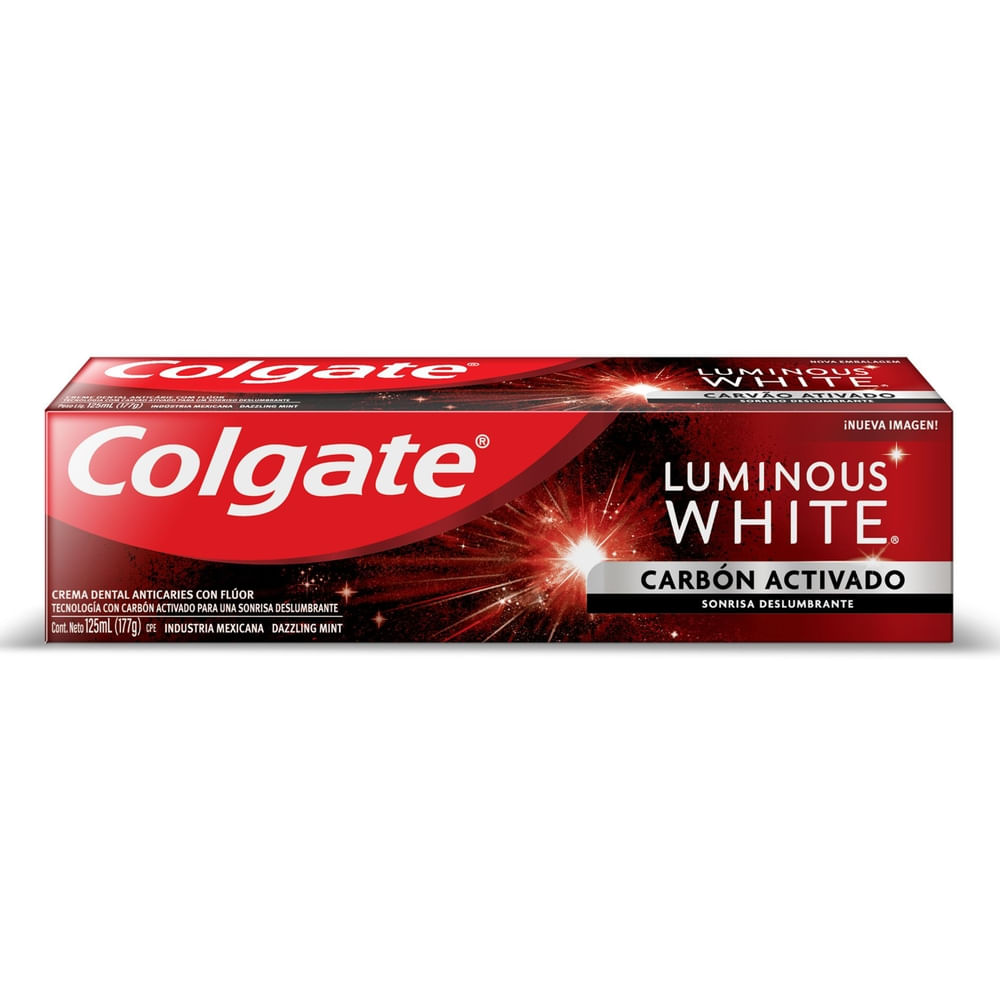 Comprar Pasta dental blanqueadora Colgate luminous white carbón ...