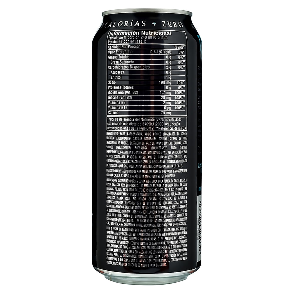 Comprar Bebida Energetica Monster Absolutely Zero - 473 ml | Walmart ...