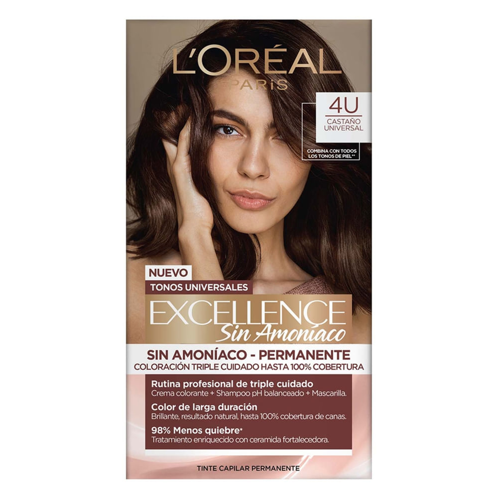 Comprar Tinte para cabello L´Oreal excellence tono 4U castaño universal ...