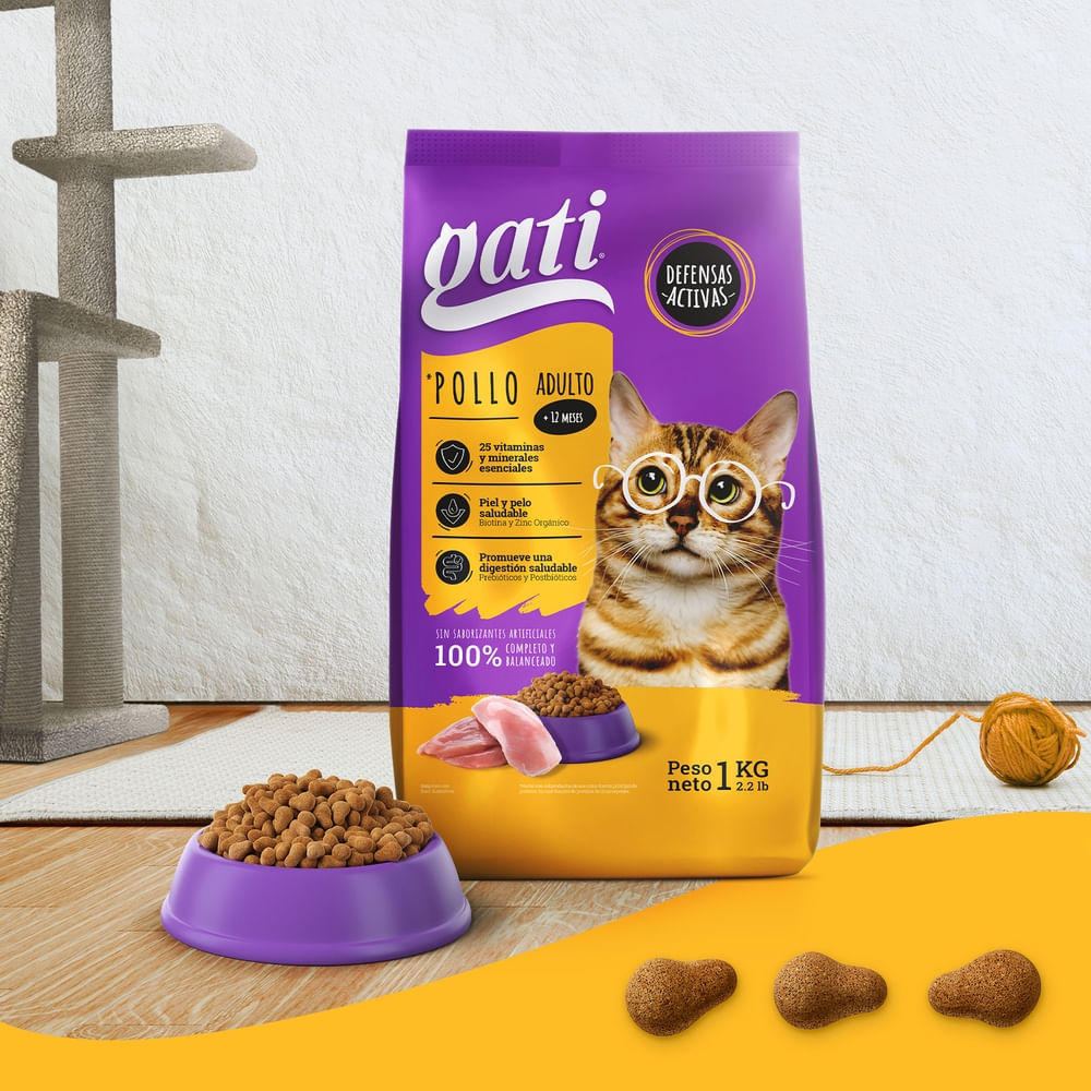 Comprar Alimento Gati para Gatos Sabor Pollo - 1000 g | Walmart Costa ...