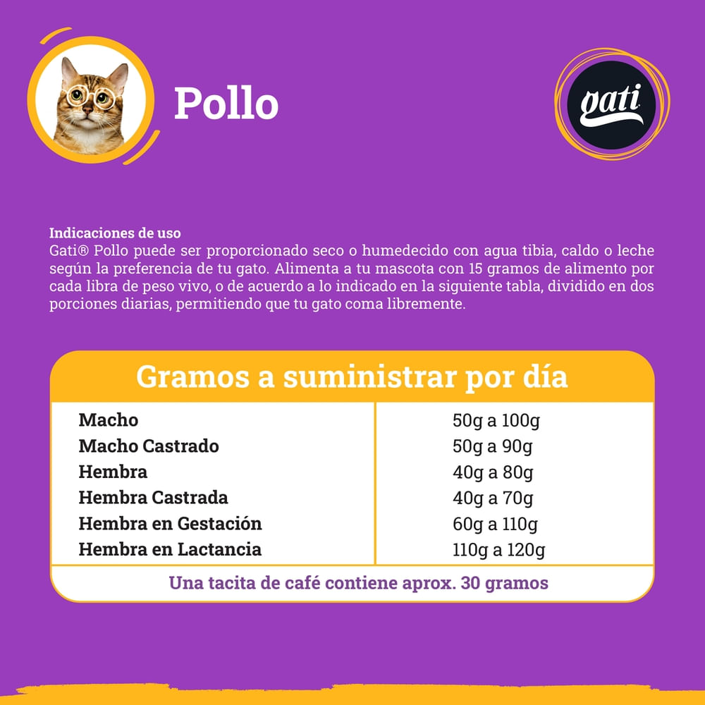 Comprar Alimento Gati para Gatos Sabor Pollo - 1000 g | Walmart Costa ...