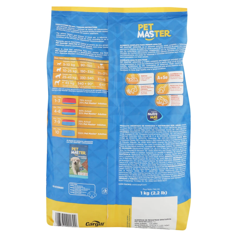 Comprar Alimento Pet Master Perro Adulto 1000gr | Walmart Costa Rica ...