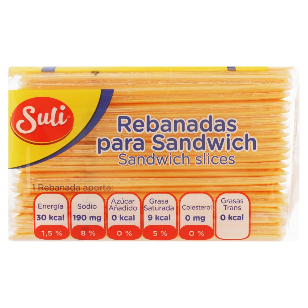 Comprar Queso Amarillo Suli Para Sandwich 24 Rebanadas - 408 g ...