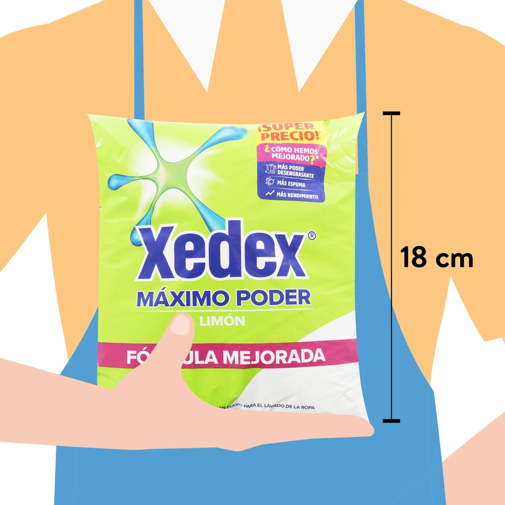 Comprar Detergente En Polvo Xedex Máximo Poder Aroma De Limón - 4500 g ...