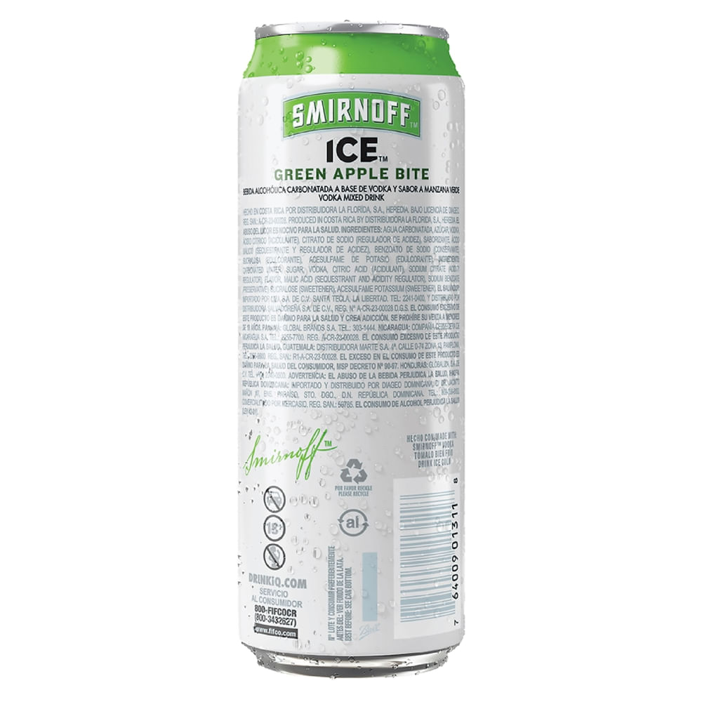 Comprar Bebida Saborizada A Base De Vodka Smirnoff Ice Green Apple Lata ...